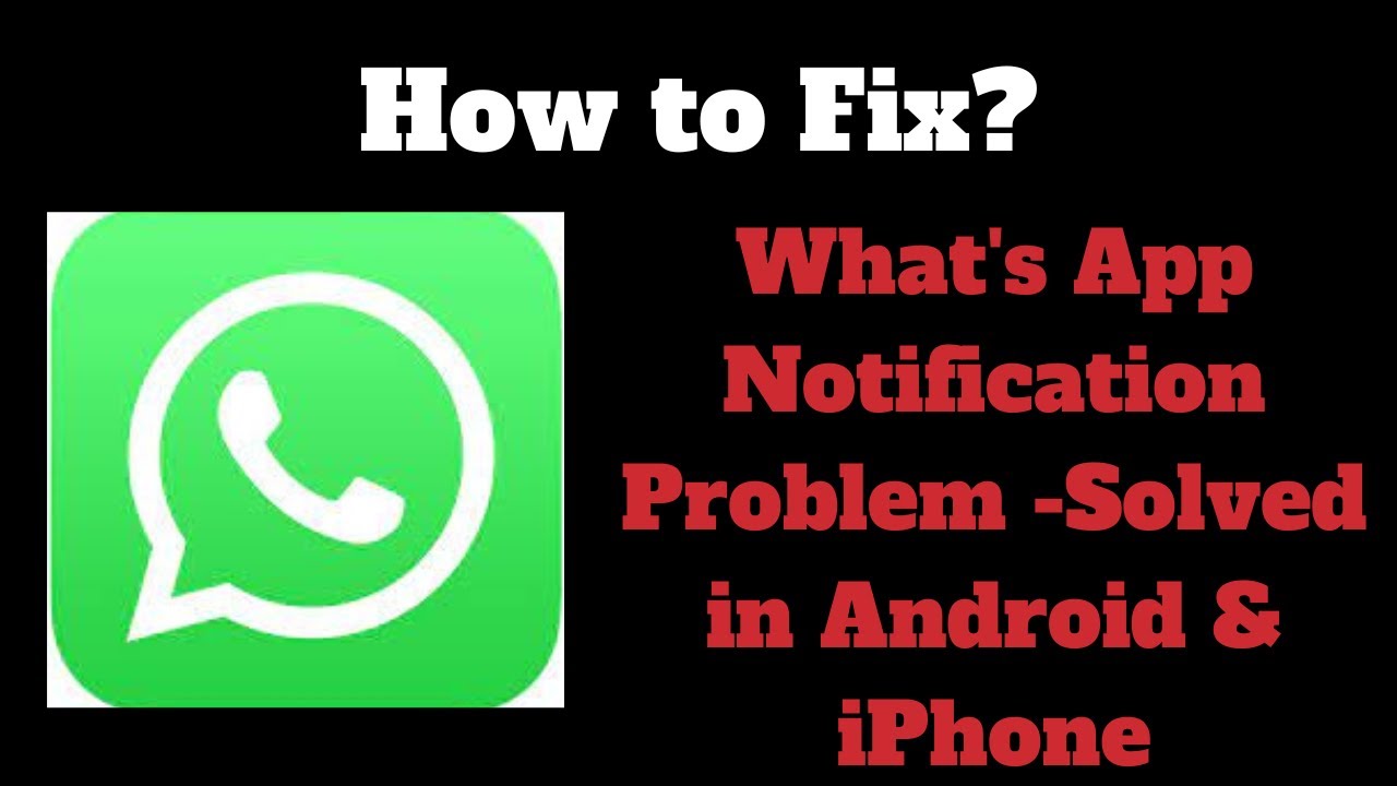 How to Fix What's App Notification Off I What's App Notification Off ...