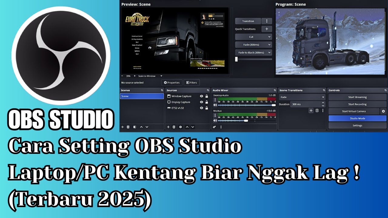 Cara setting OBS Studio Terbaik untuk Laptop Spek Rendah | No Lag & Ringan! - YouTube