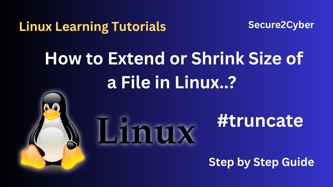 How to Extend or Shrink Size of a File in Linux..? (truncate Command ...