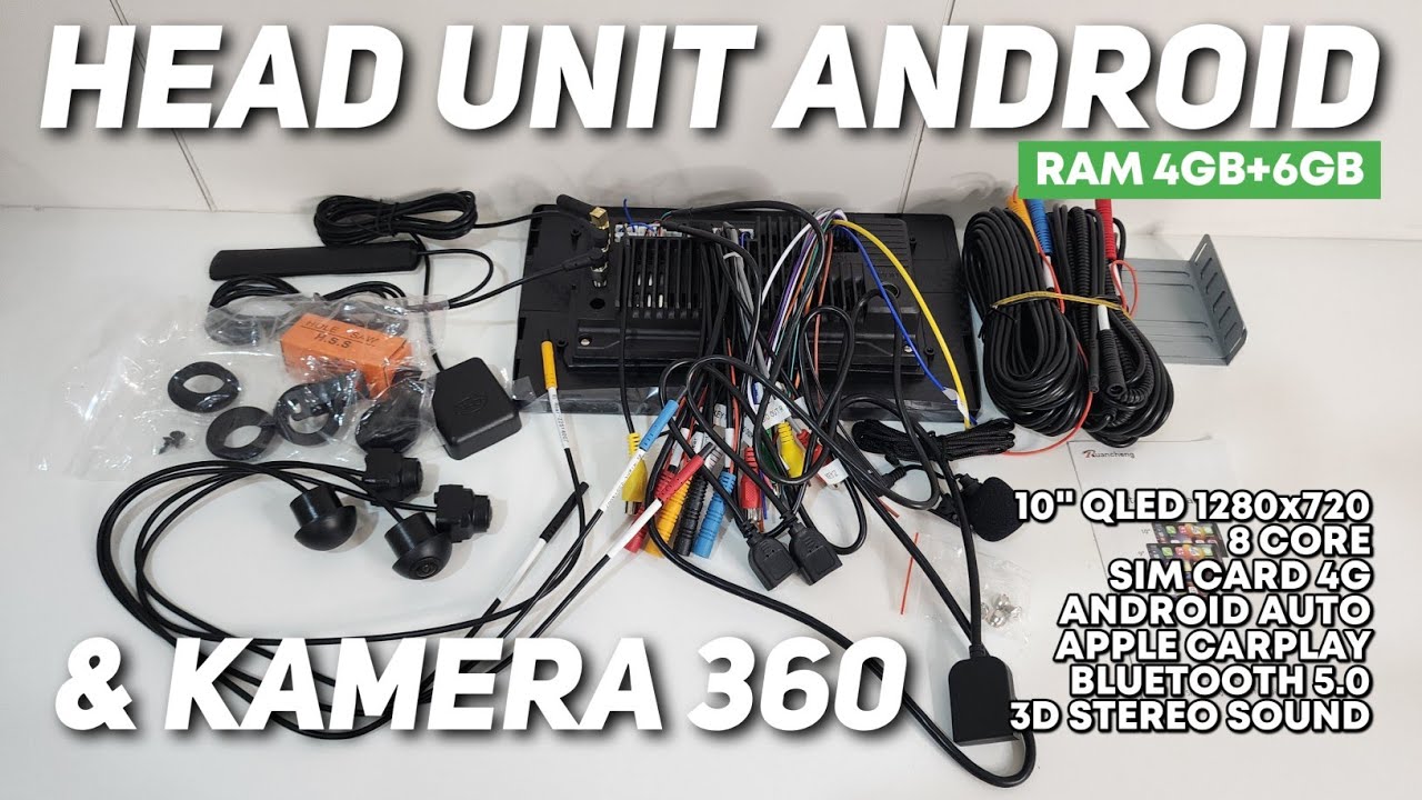 Unboxing Head Unit Android 4GB/64GB & Kamera 360 Murah - YouTube
