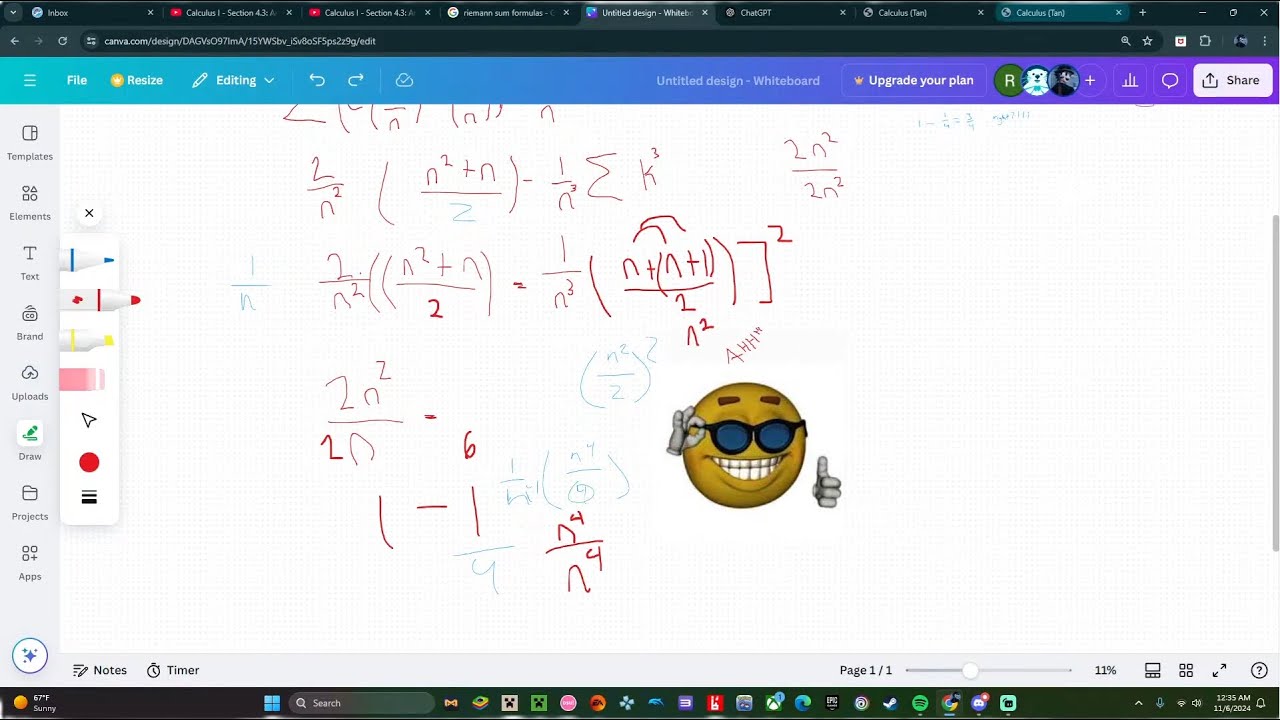 Calc 1 (College) Integration definite/indefinite, Riemann sum ...