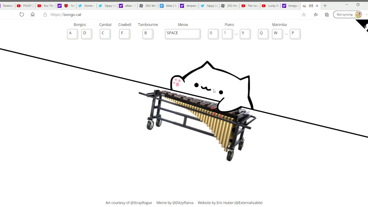 Bongo cat :P (join my discord group https://discord.gg/yzhsSHu) - YouTube