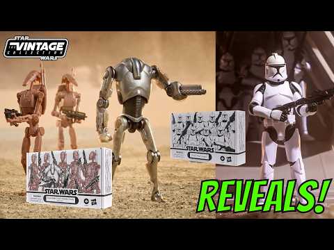 Hasbro Reveals 2 Vintage Collection Army Builder 4 Packs - Phase 1 Clone Troopers and Battle Droids!