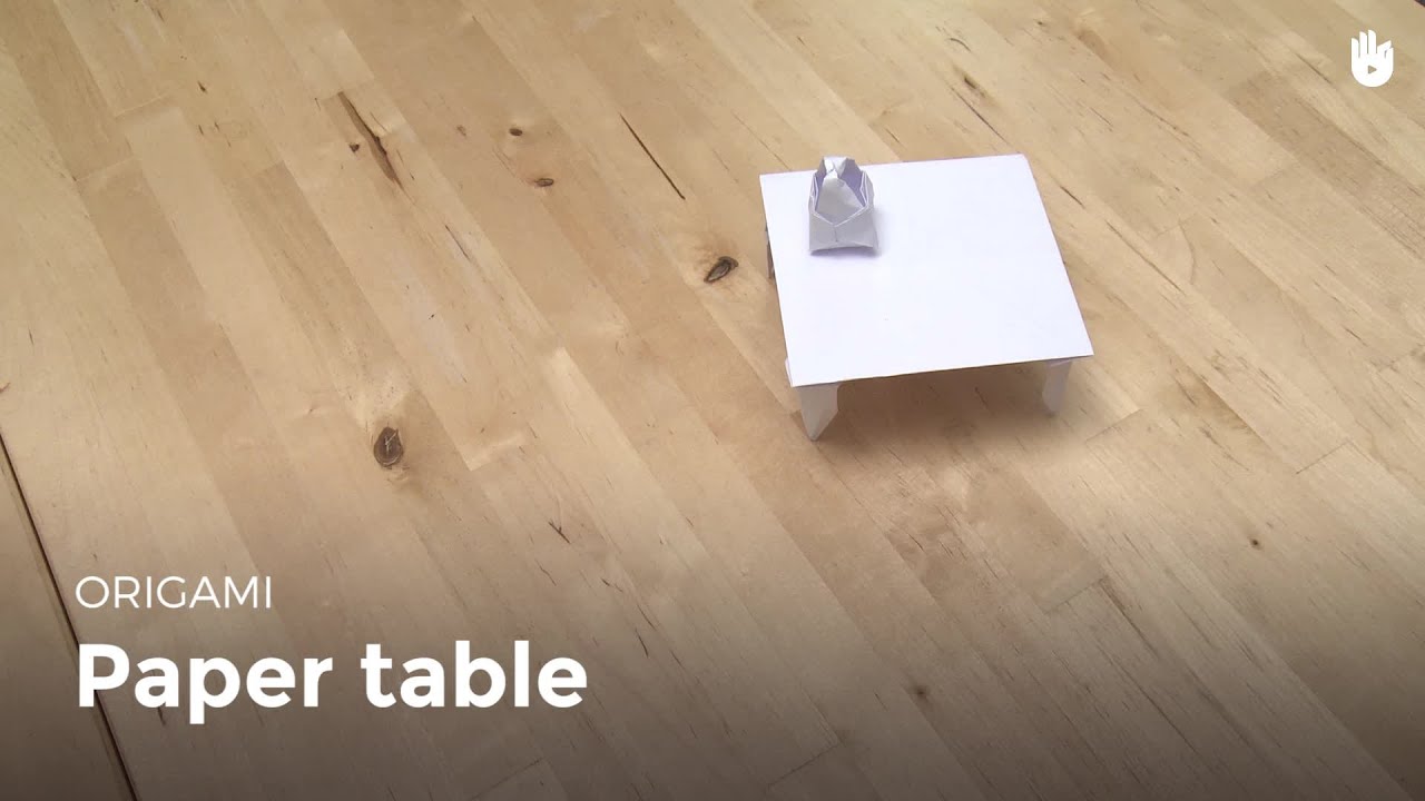 Learn how to make origami easily: The paper table - YouTube
