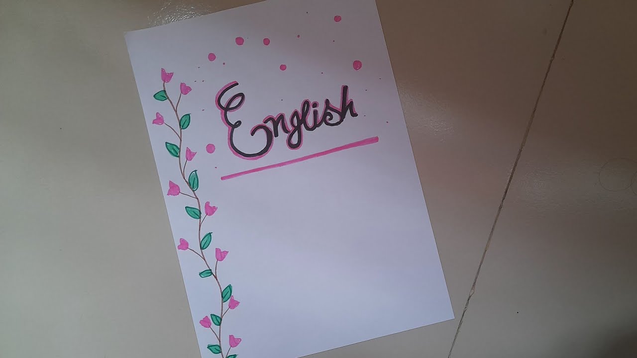 Easy assignment front page design - YouTube