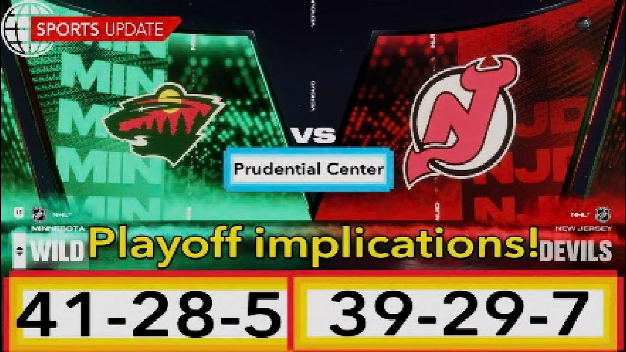 NHL Wild @ Devils, late season battle - YouTube