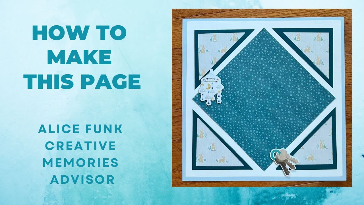 Triangle Corners Scrapbook page. - YouTube