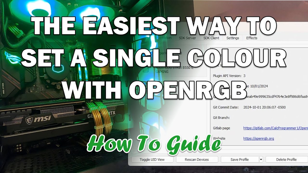 Setting Single Colours With OpenRGB *QUICK GUIDE* in English - YouTube