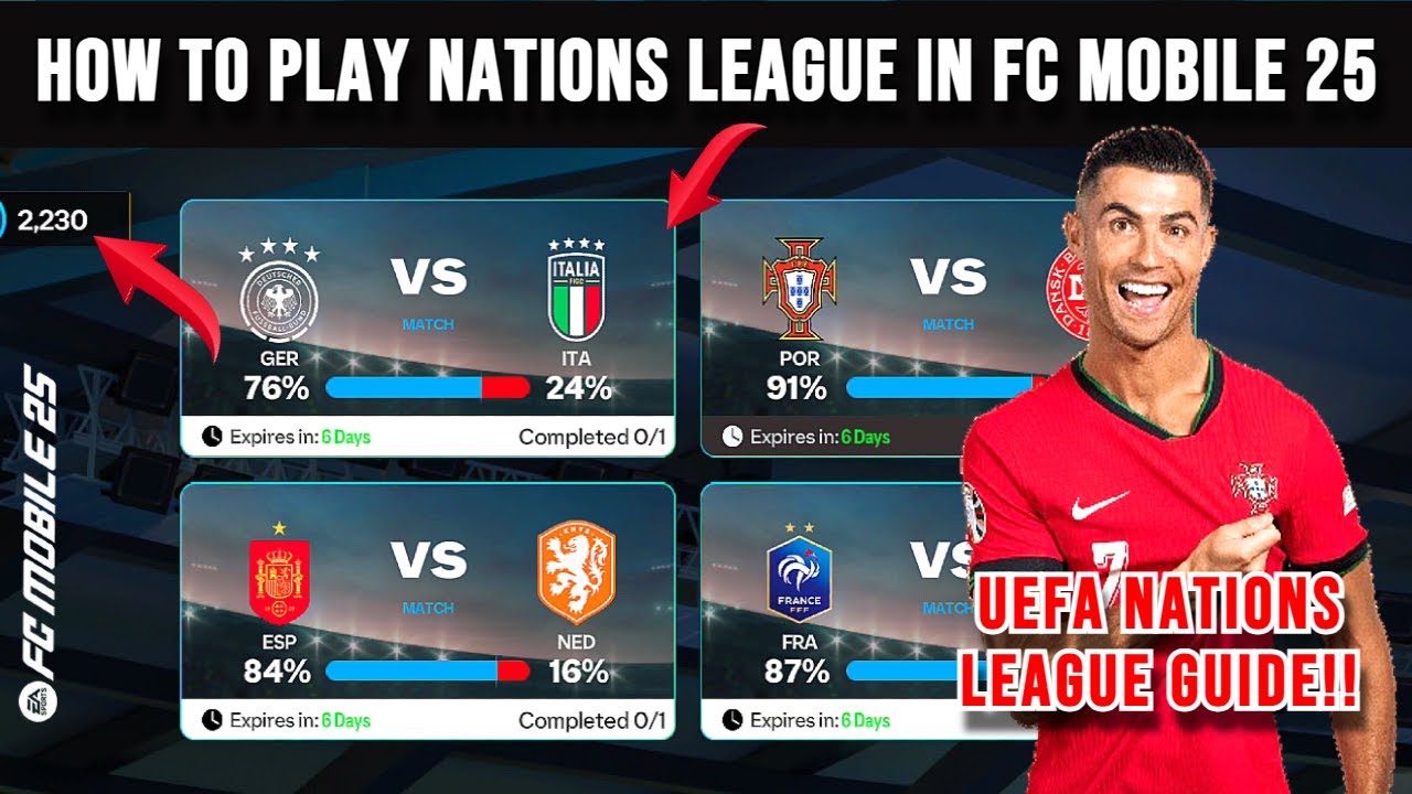 How to play Nations league in FC Mobile 25 - UEFA Nations league Guide ...