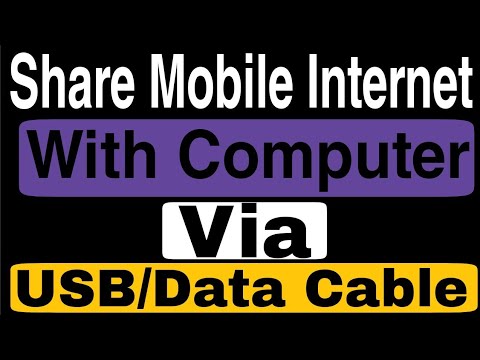 How To Share Mobile Internet Via USB Data Cable Without Any Software ...