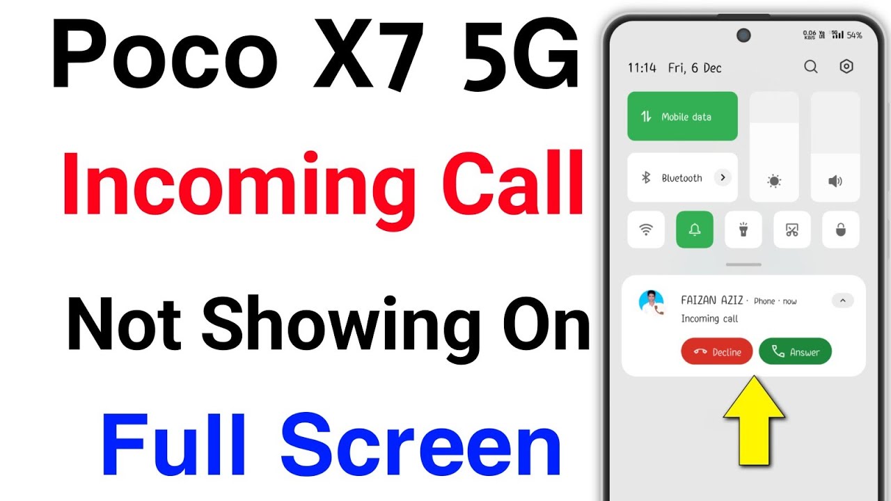 Poco X7 5G Incoming Call Not Showing On Full Screen | Poco X7 5G Call ...