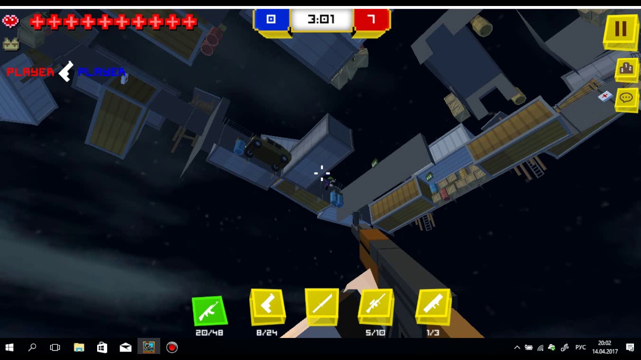 Баг в Pixel Fury: 3D Multiplayer на карте PORT - YouTube