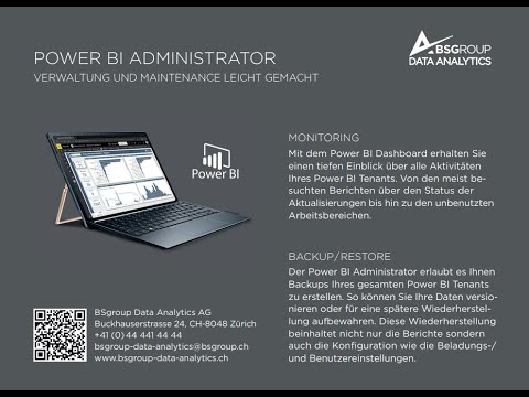 Power BI Administrator der BSgroup Data Analytics - Vortrag von Roger Unholz (BIG DATA WORLD ...