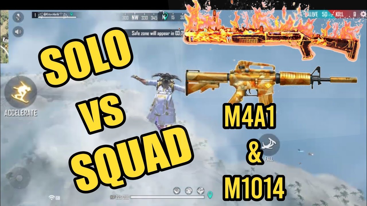 Free fire Op gameplay||Solo V/s squad||Game play - YouTube