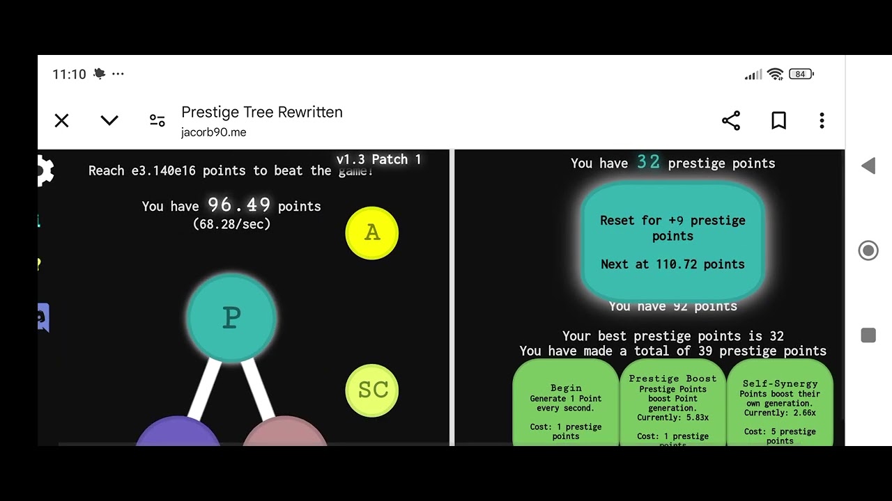 The Prestige Tree | Part 2: Unlocking generators!!!!! - YouTube