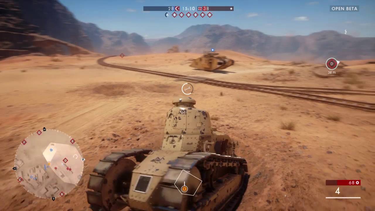 Battlefield 1 FT- 17 Light Tank Killstreak - YouTube