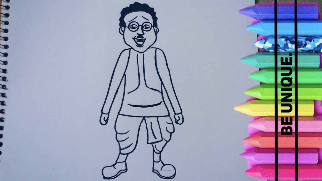 Easy drawing of ghasitaram - YouTube