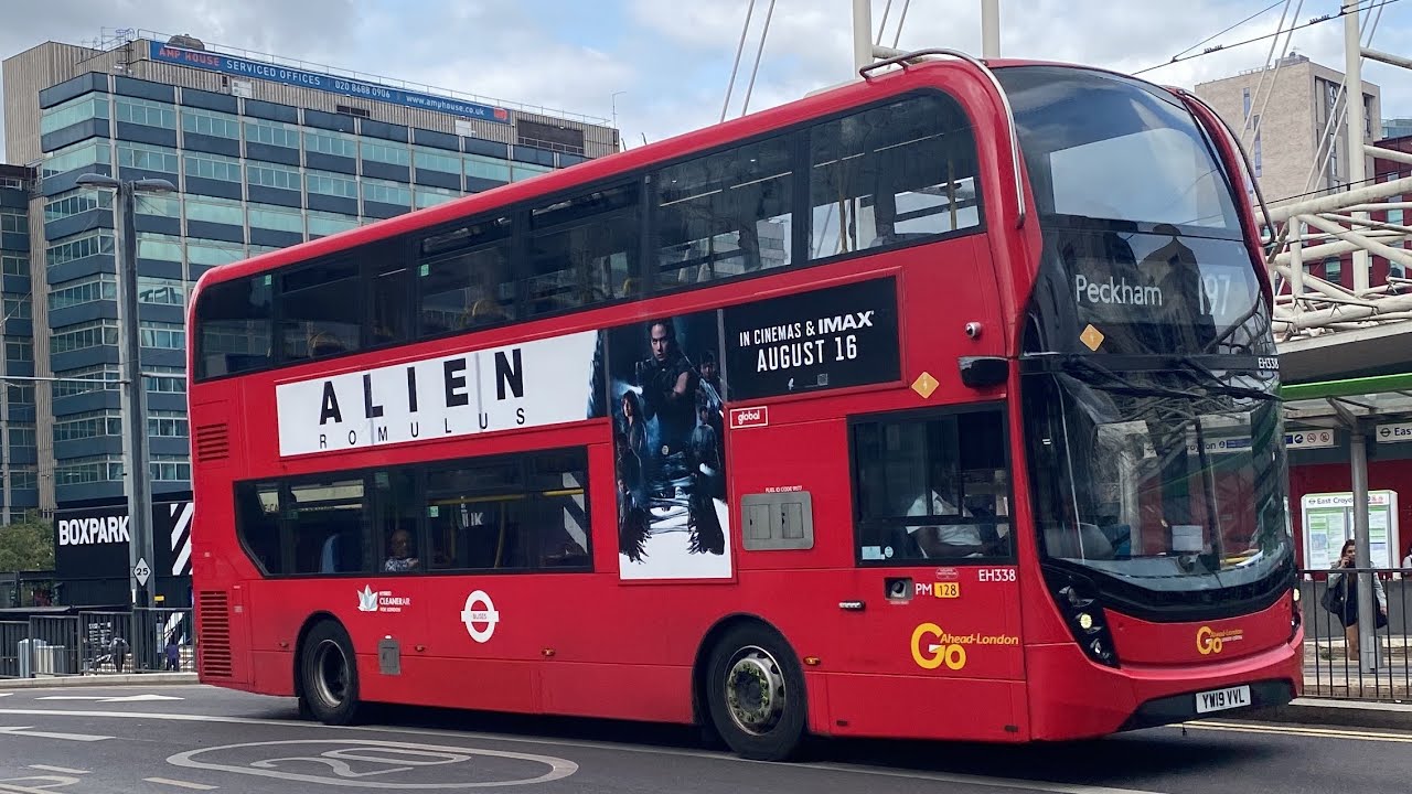 2 buses are 1 Transport UK & 1 Go Ahead. Routes are 197 & 433 at East ...