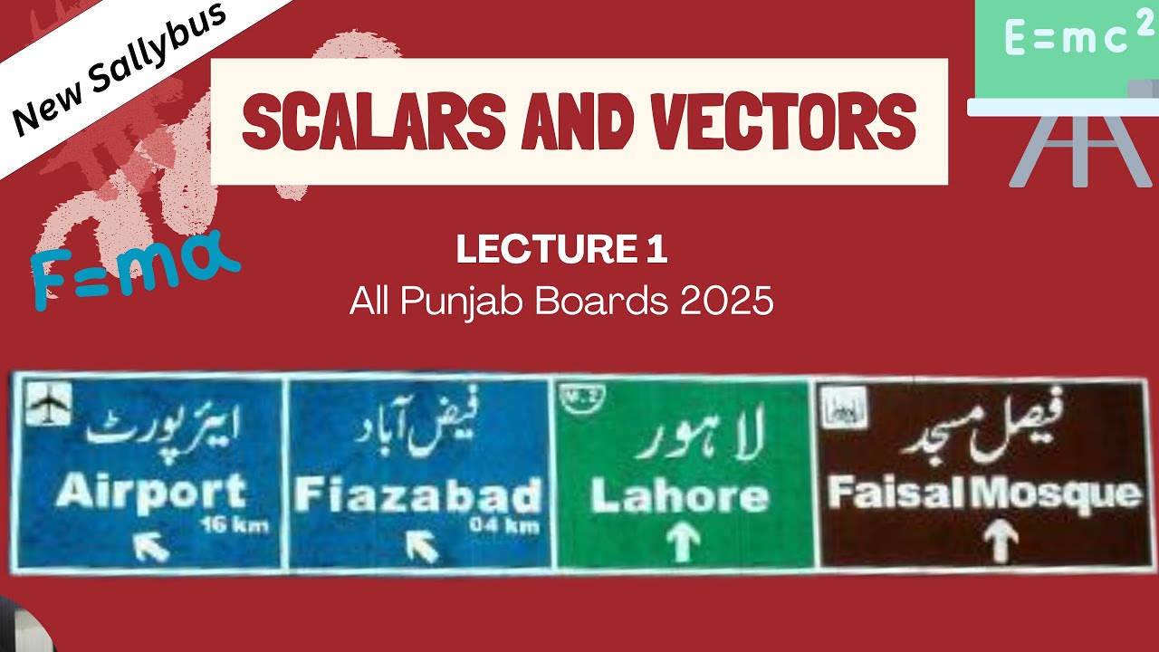 9th Class Physics New Book Chapter 2; Scalars and Vectors; Lecture 1 ...