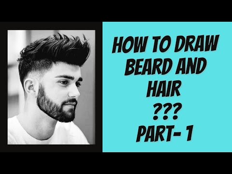 How | How to draw beard & hair | Beard & hair shading | Beard draw kese ...