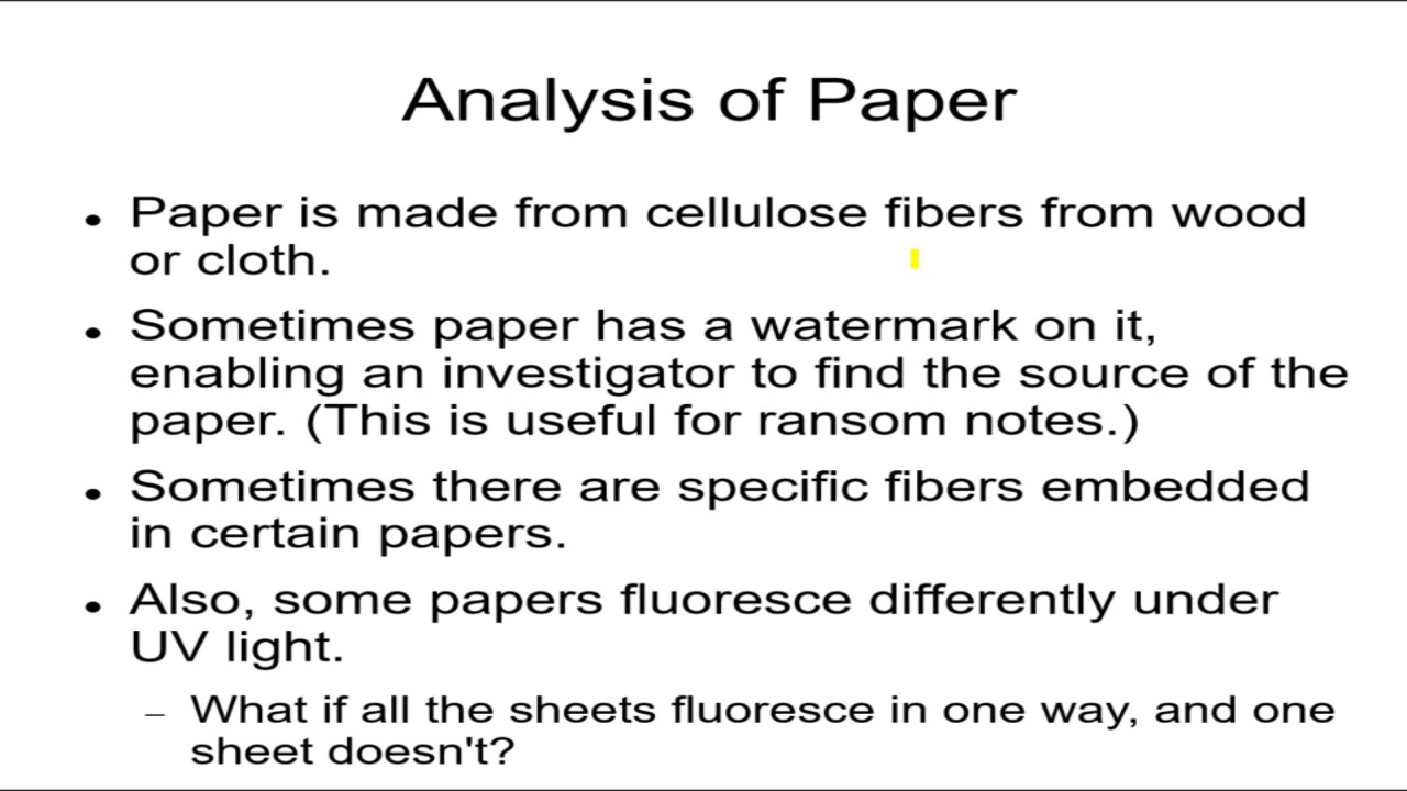 Forensics 19 Questioned Documents 8 Ink Analysis Proving the Time of ...