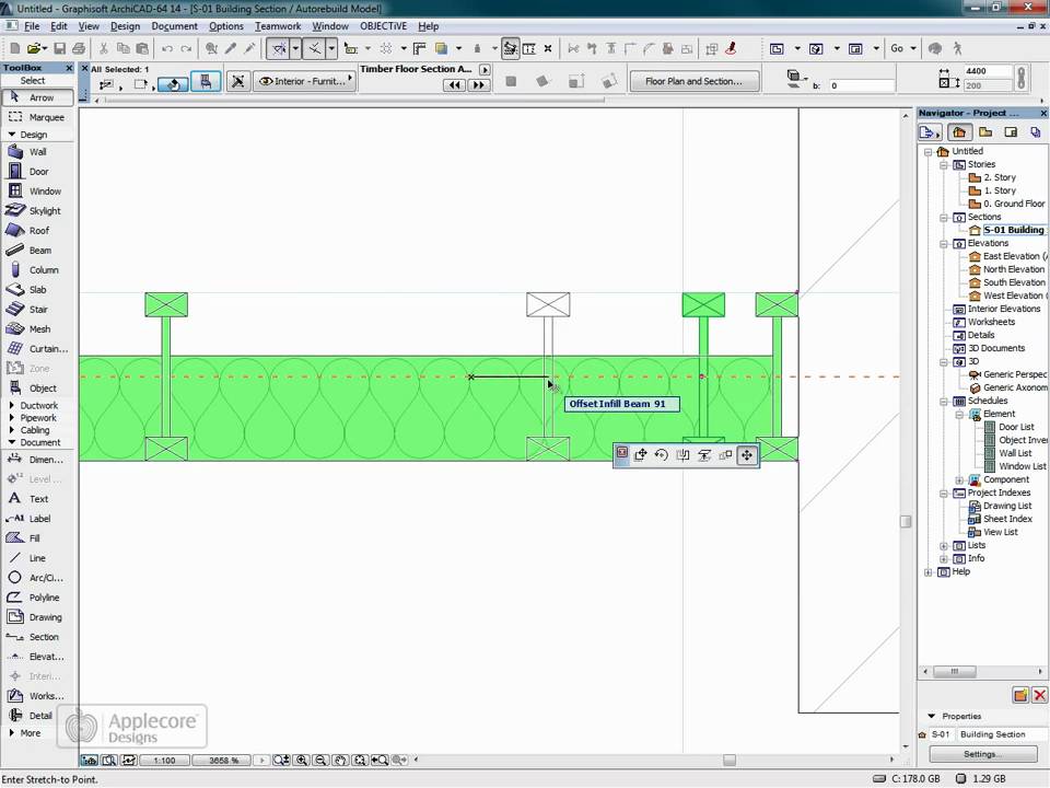 ArchiCAD Object: Timber Floor Section Object - YouTube
