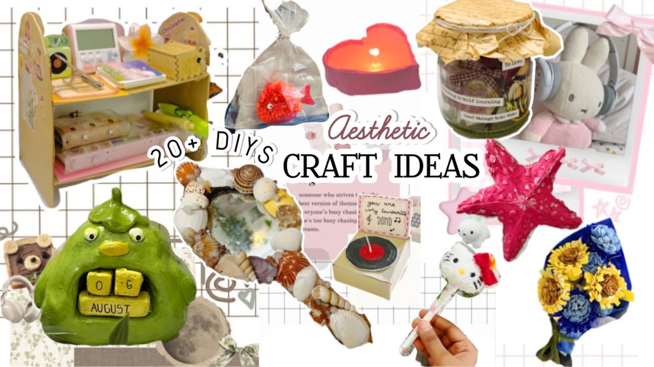 Diy aesthetic crafts | Diy cute supplies| how to make desk decors at ...