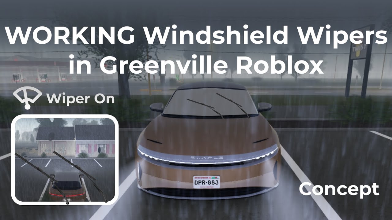 *WORKING* Windshield Wipers in GV | Greenville Roblox Concept - YouTube