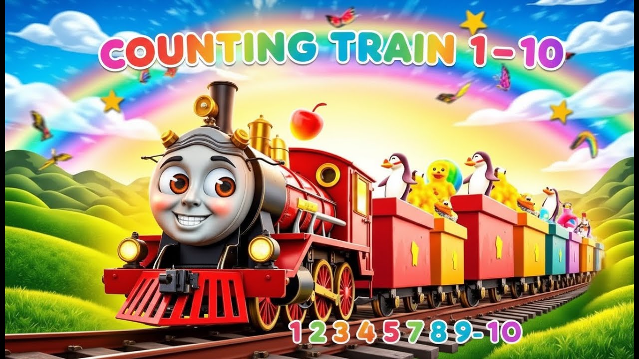 Counting Train Song 🚂 | Nursery Rhymes & Kids Songs | - YouTube
