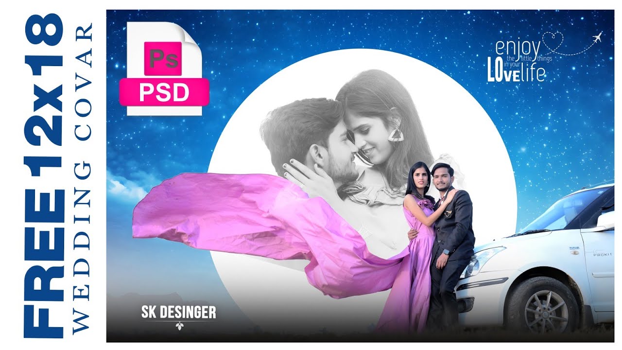 (12x18) cover page psd template 2024 Cinematic$ pre wedding us - YouTube