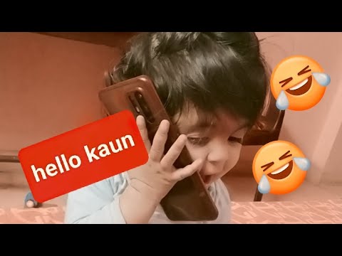 #cute hello koun.. hello kaun #love 📞📞📞📞🤣🤣🤣🤣🤣 🧿🧿@Saanvika_laddu # ...