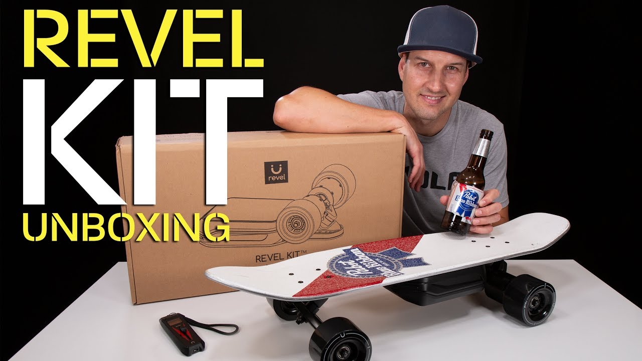 Revel Kit Bolt-on Electric Skateboard Unboxing - YouTube