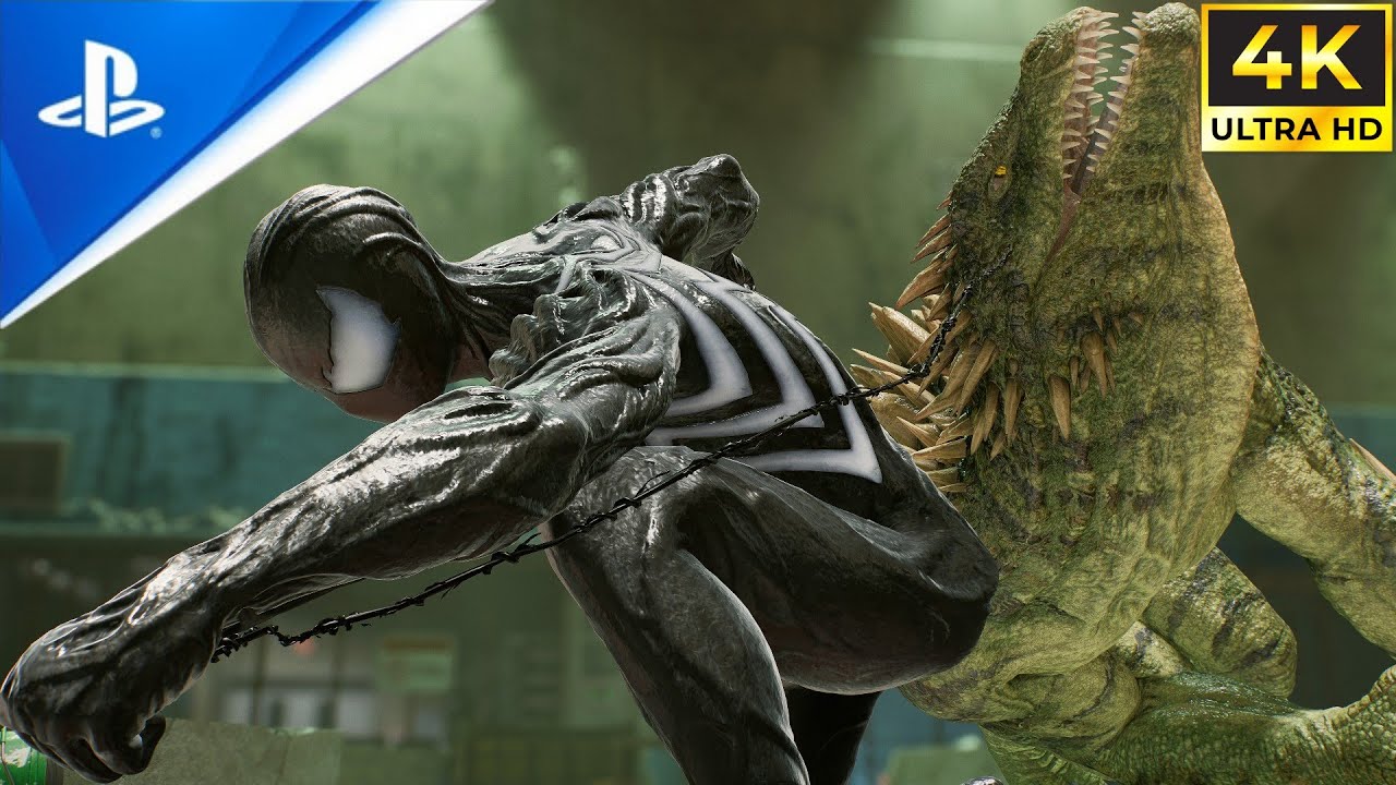 Symbiote Suit vs Lizard Boss Fight ( Ultimate Difficulty ) Spider-Man 2 ...