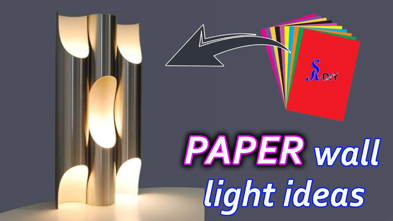 How To Make a Lamp By Paper | Diy Light Decoration Ideas | SR DIY - YouTube
