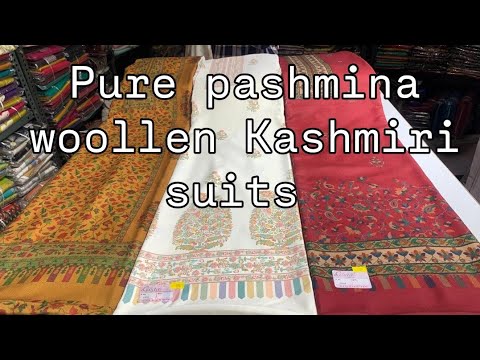 Pushmina woolen Kashmiri suits🧶पश्मीना ऊन में डिजाइनर पार्टी वियर गरम ...