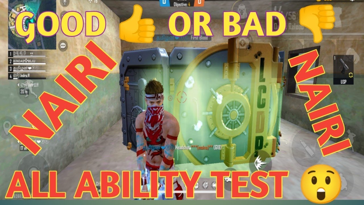 nairi character all ability test! free fire new character! - YouTube