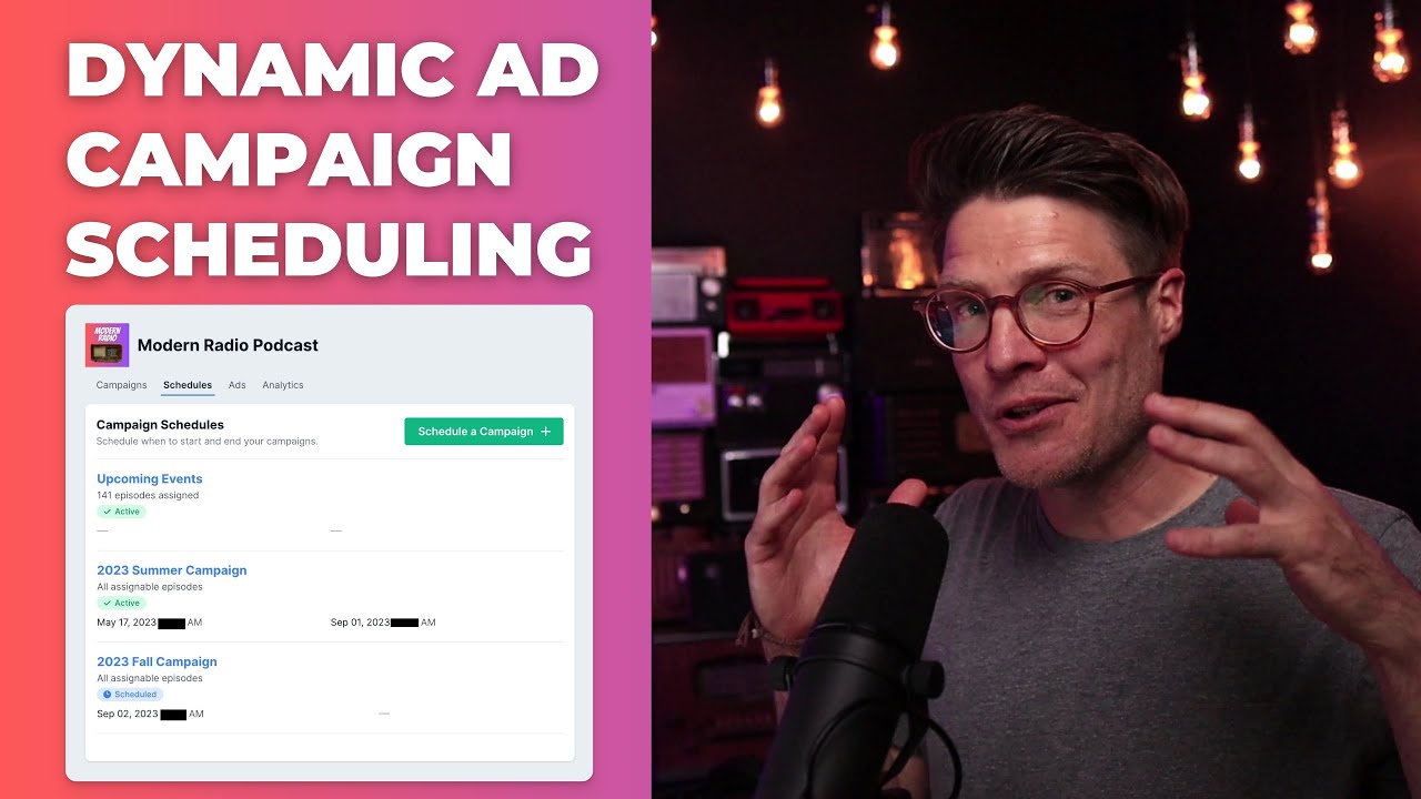 Schedule Dynamic Ad Insertion Campaigns for your Podcast - YouTube