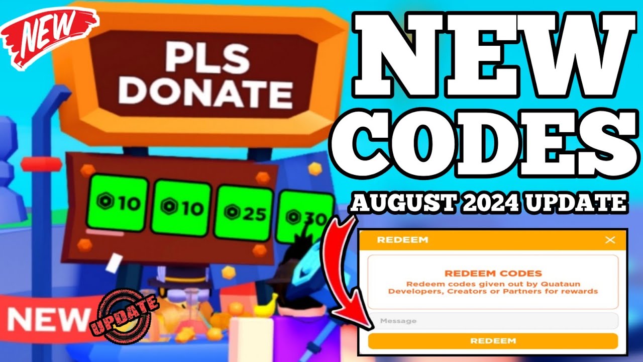 *NEWEST* WORKING CODES FOR PLS DONATE 2024 - ROBLOX PLS DONATE CODES ...