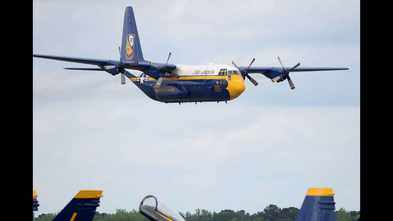 The Blue Angels Fat Albert flies during Saturday air show - YouTube