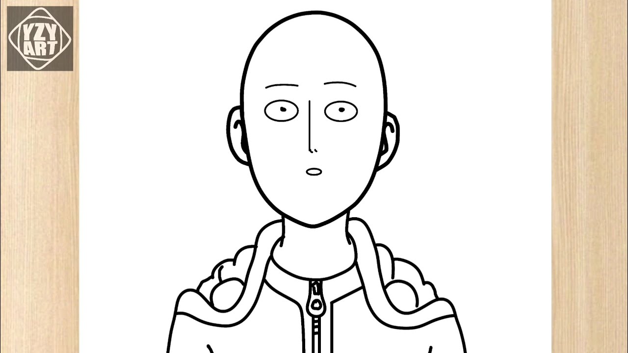 How To Draw SAITAMA (One Punch Man) Step By Step || EASY - YouTube