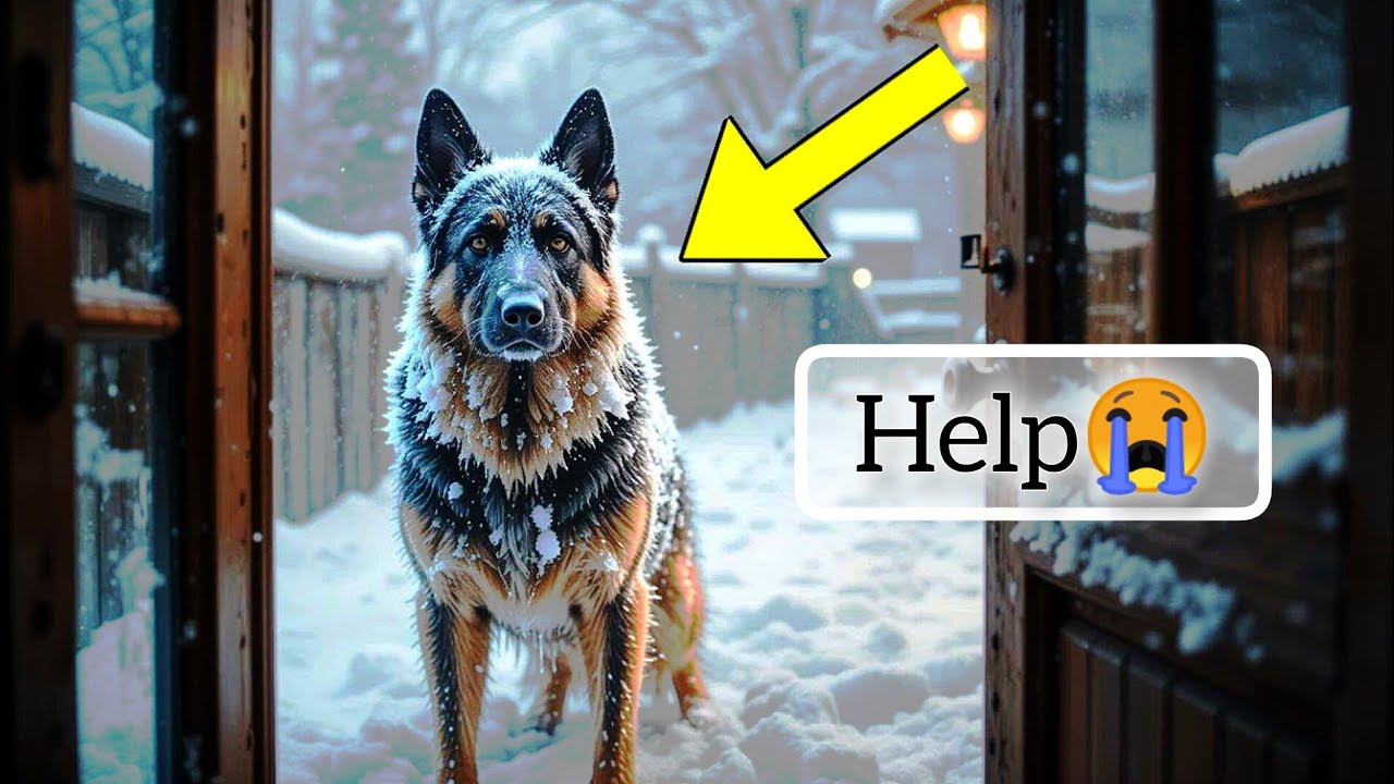 Frozen German Shepherd Begs to Enter the House. Man Is Shocked by What ...