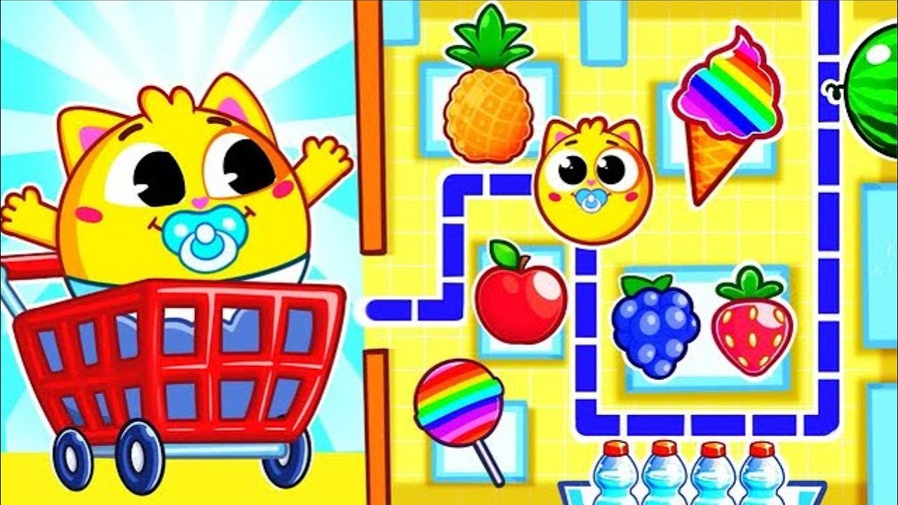 Baby Supermarket Shopping | Grocery Store Dash for Kids | Funny Song ...