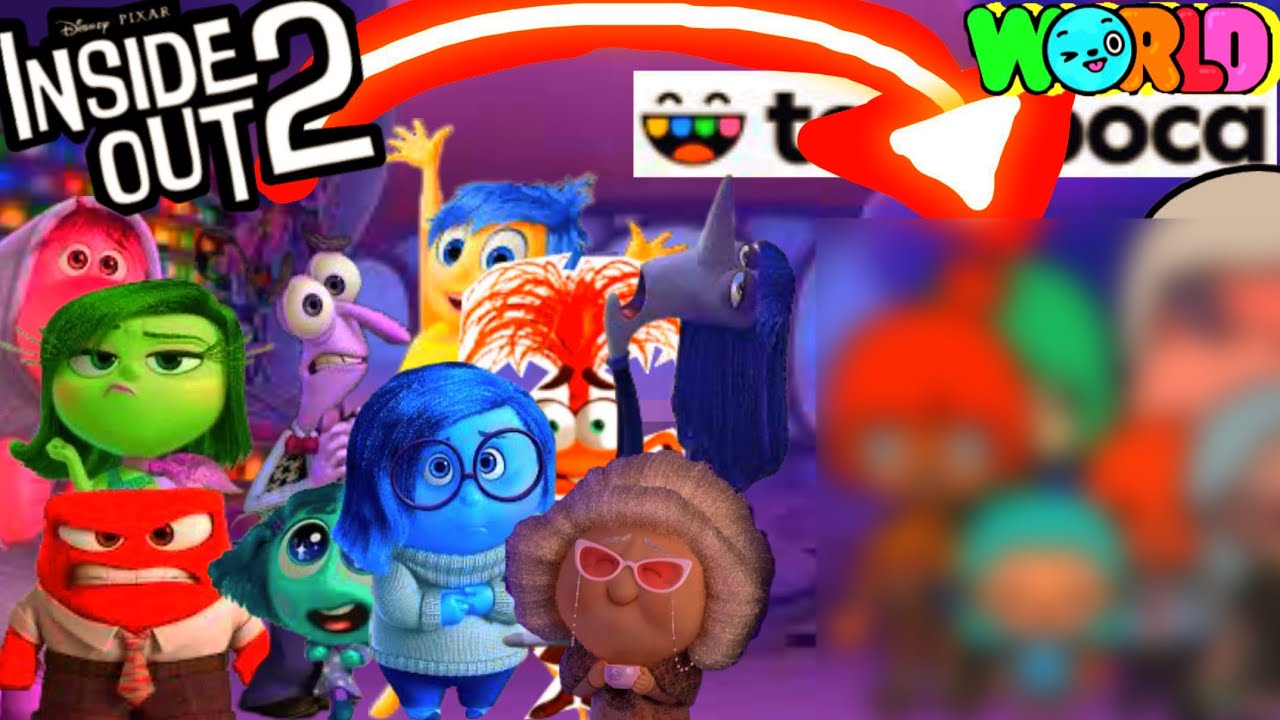 INSIDE OUT 2 emotions as TOCA BOCA WORLD characters - YouTube
