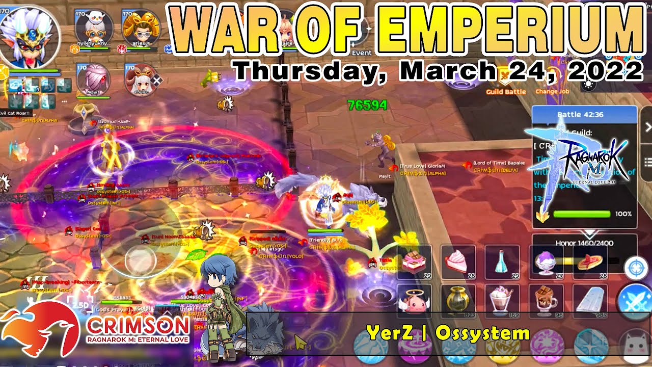War of Emperium CRIMSON | March 24, 2022 | Ragnarok M: Eternal Love ...
