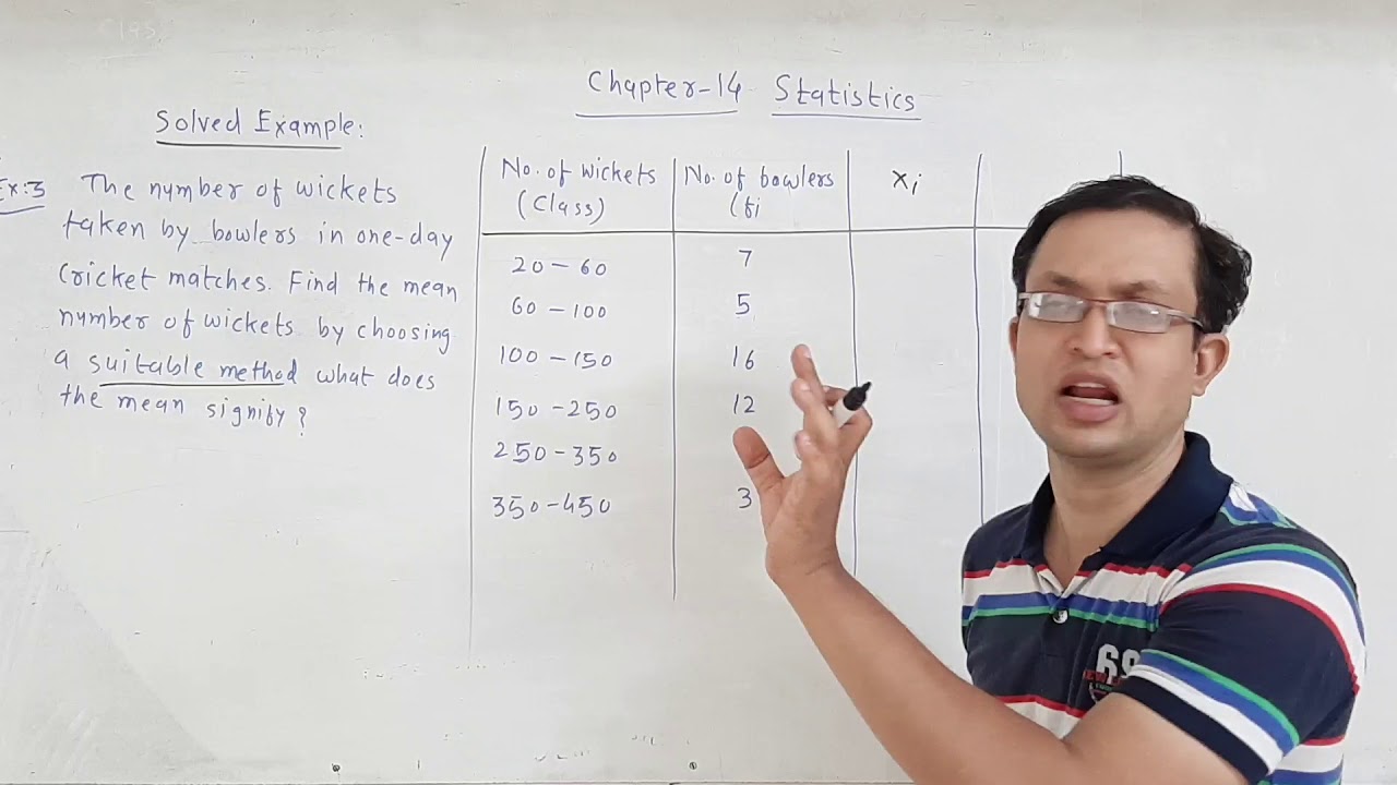 STATISTICS/MATHEMATICS CLASS 10/CHAPTER 14/SOLVED EXAMPLE 3 - YouTube