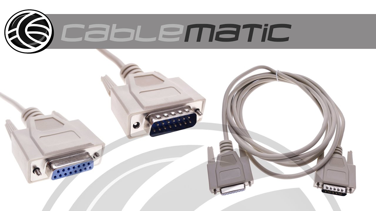 Cable 15pin (DB15-M/H) 3m distribuido por CABLEMATIC ® - YouTube
