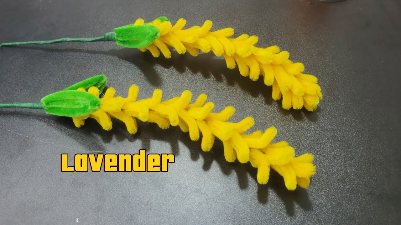 DIY Flowers | How to make Lavender flowers by handmade pipe cleaner ...