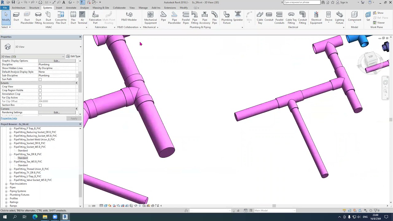 02_แนะนำ Family ใน Revit Plumbing Template - YouTube