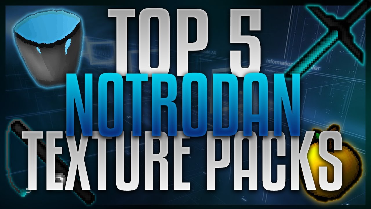 TOP 5 NOTRODAN TEXTURE PACKS (FPS+ 32x/64x/128x) - YouTube