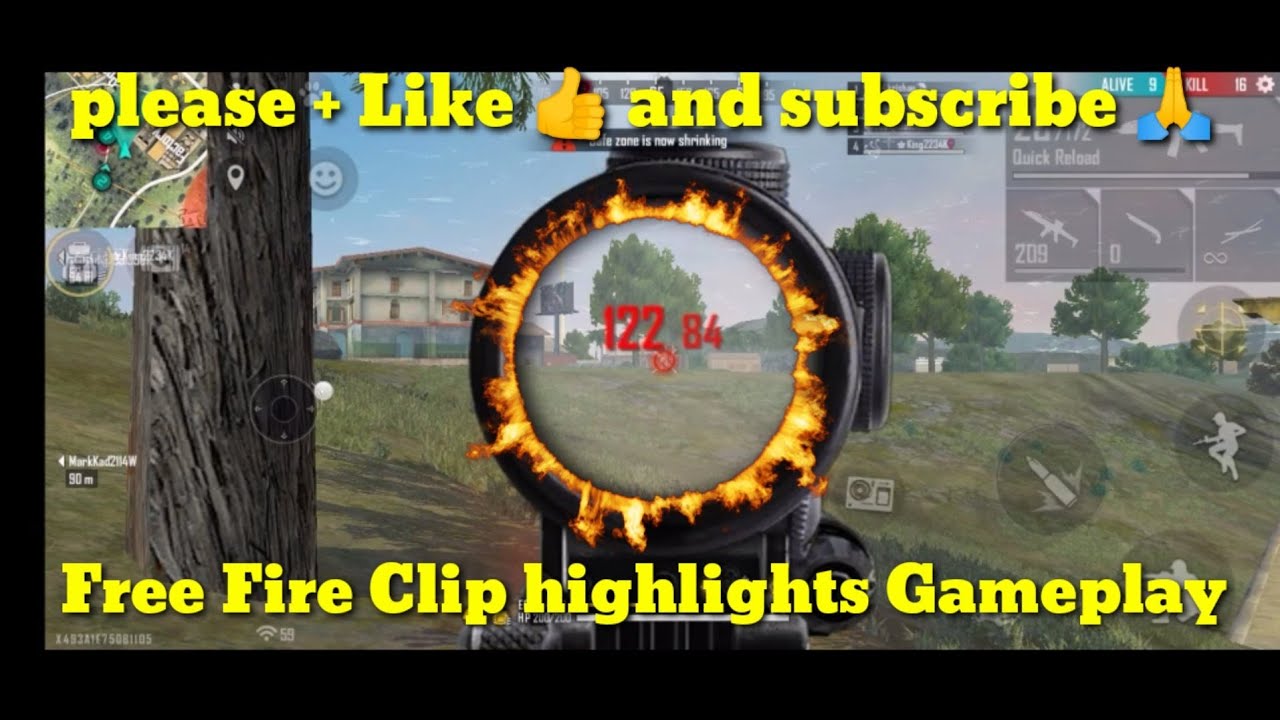 Free Fire Gameplay || Full Clip highlights Gameplay || Pro Player ...